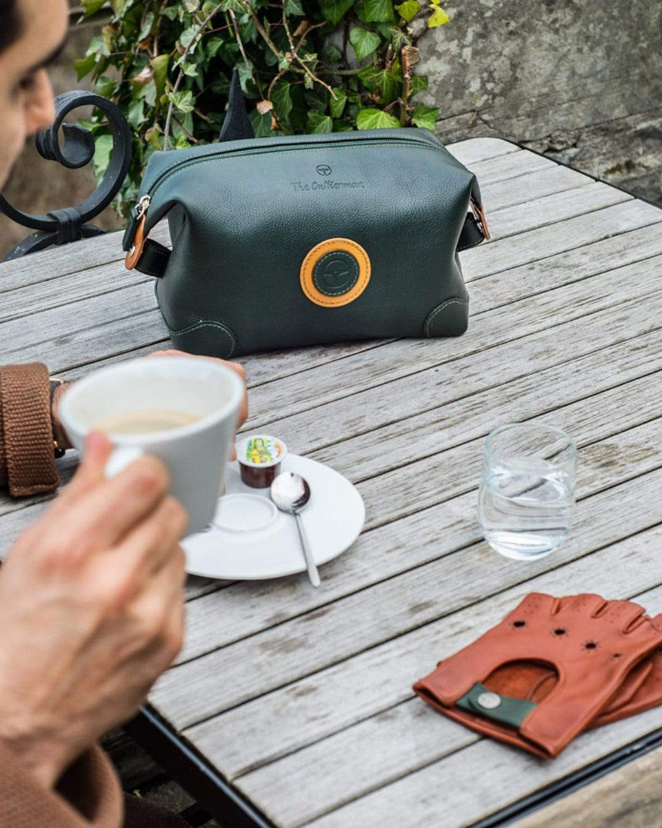 Globetrotter - Full-grain Leather Travel Case - British Green/Tan – THE ...