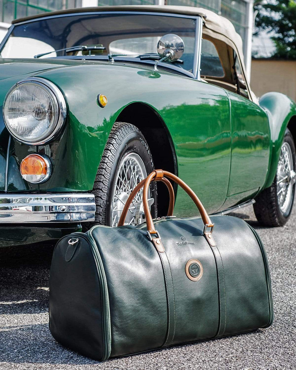 Globetrotter - Full-grain Leather Weekender Garment Bag - British Green ...