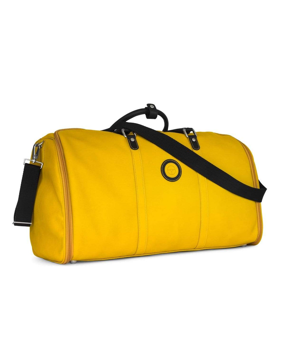 Globetrotter - Full-grain Leather Weekender Garment Bag - Yellow/Black ...